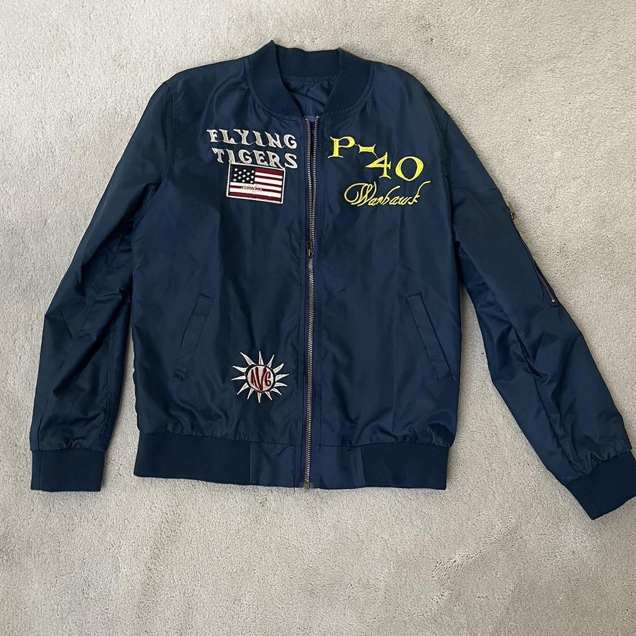 flying tigers bomber jacket super nice fit beautiful... | Depop