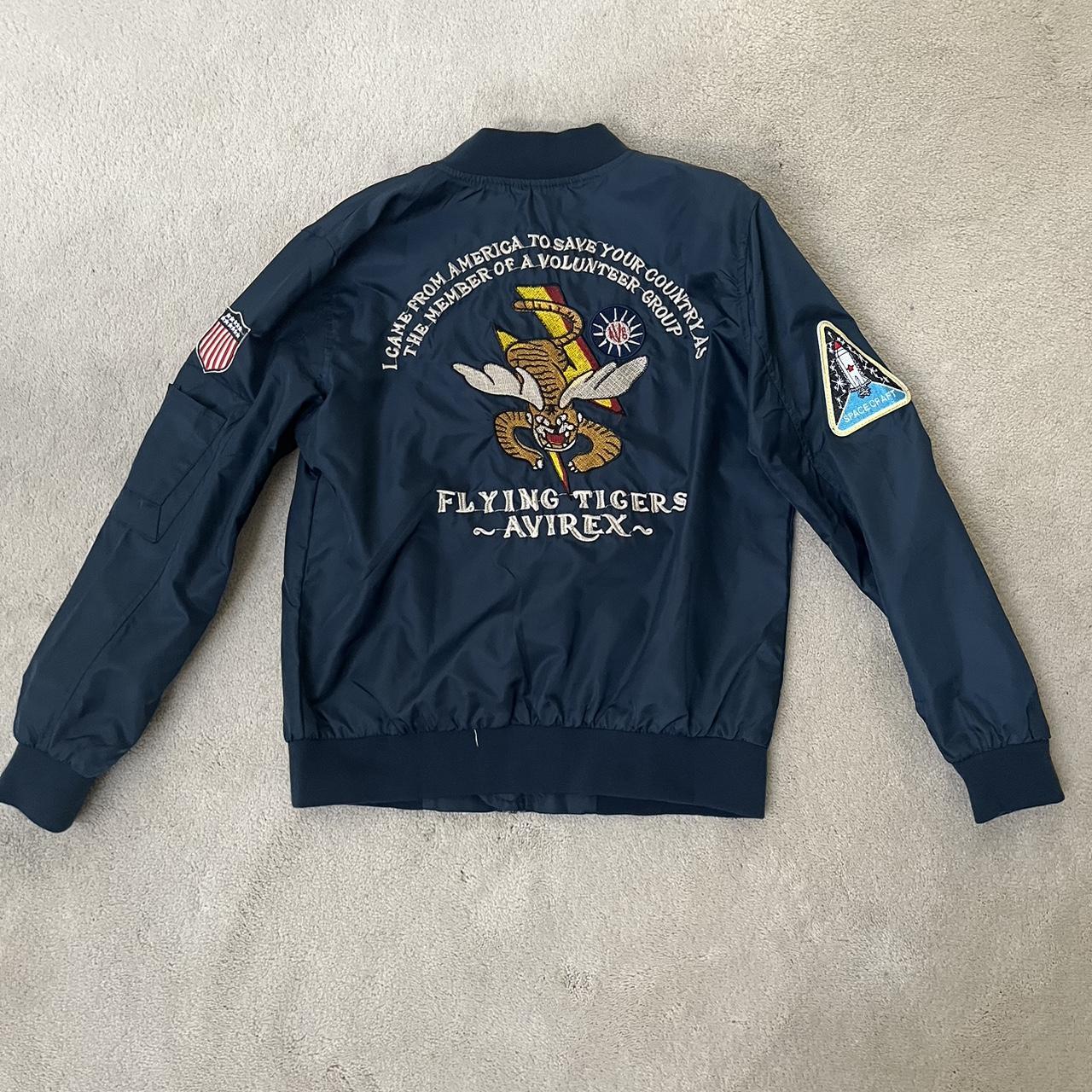 flying tigers bomber jacket super nice fit beautiful... | Depop