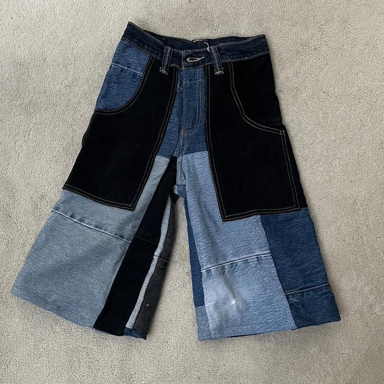 kapital like patchwork jorts size small waist 24 - Depop