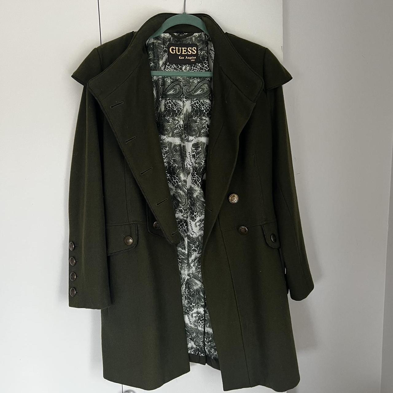 Dark green Guess Peacoat Vintage. Beautiful lining... - Depop