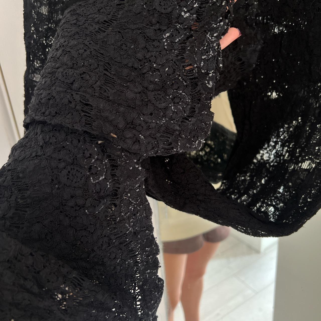 Pretty rascal handmade fiorella flares - noir lace,... - Depop