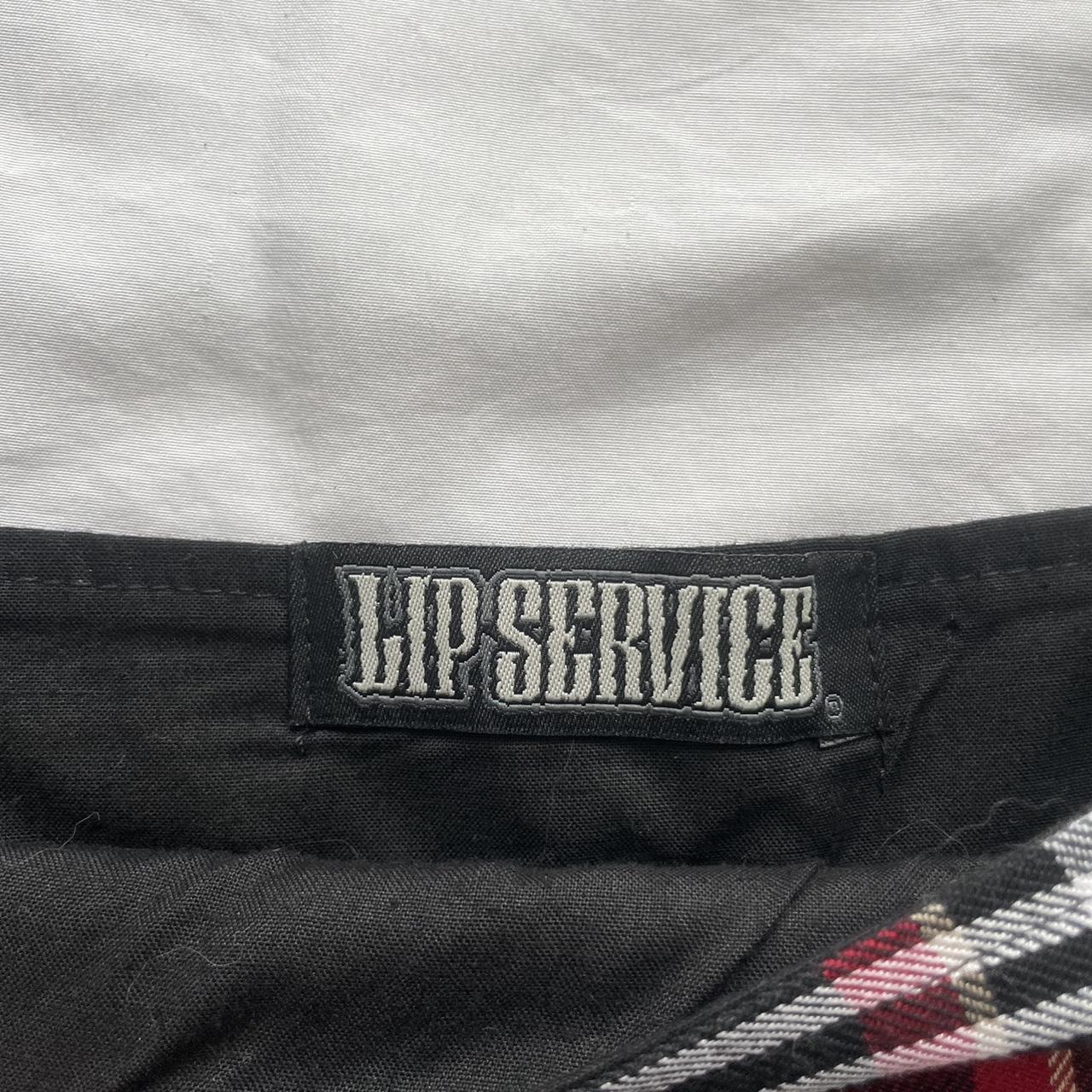 2000s Vintage Lip service plaid skirt 15 inch... - Depop