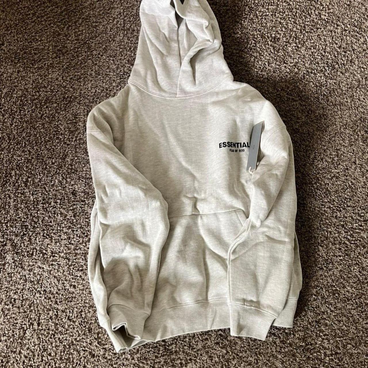 Essentials hoodie light grey size M and L - Depop