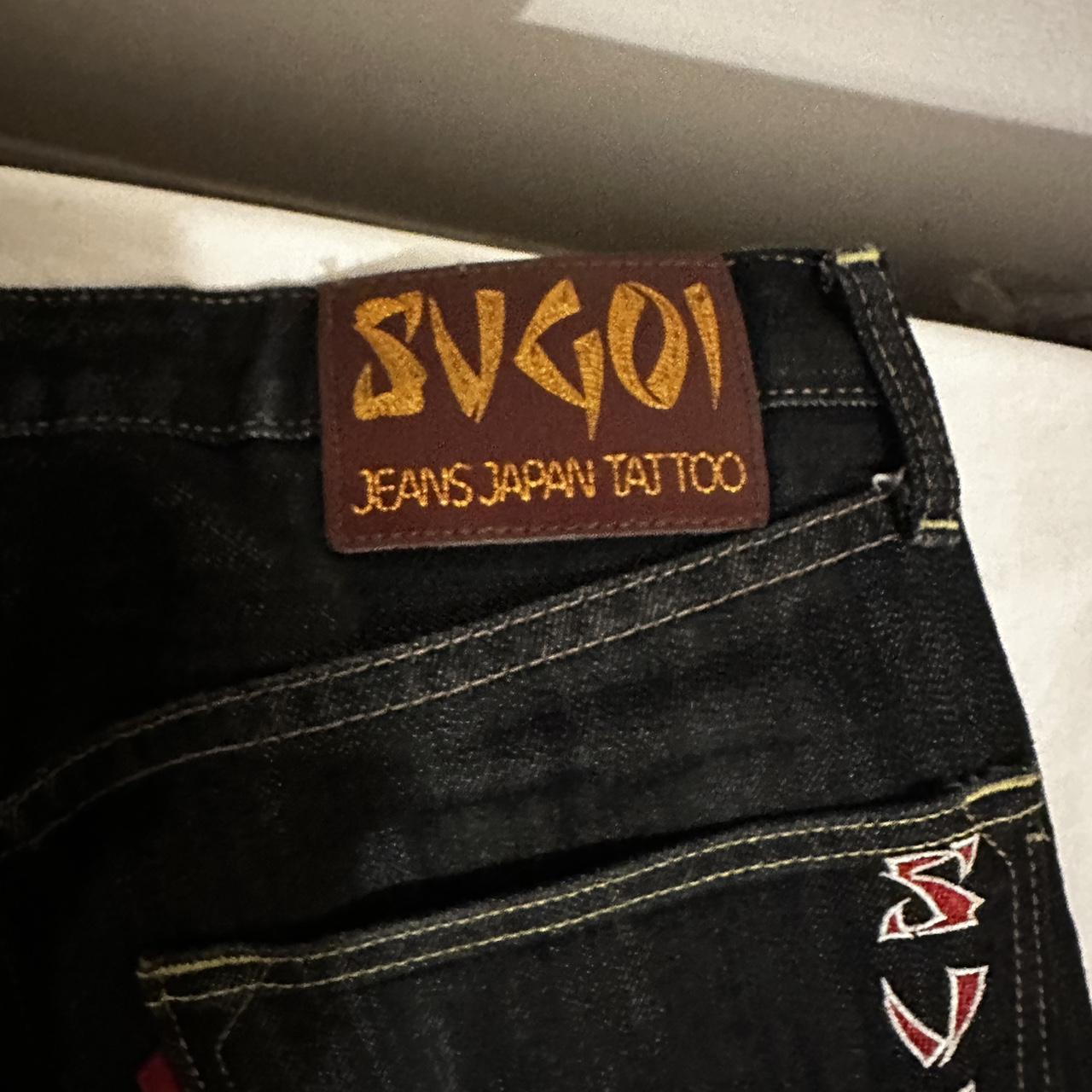 sugoi white tiger jeans size - 32x32 lengest... - Depop