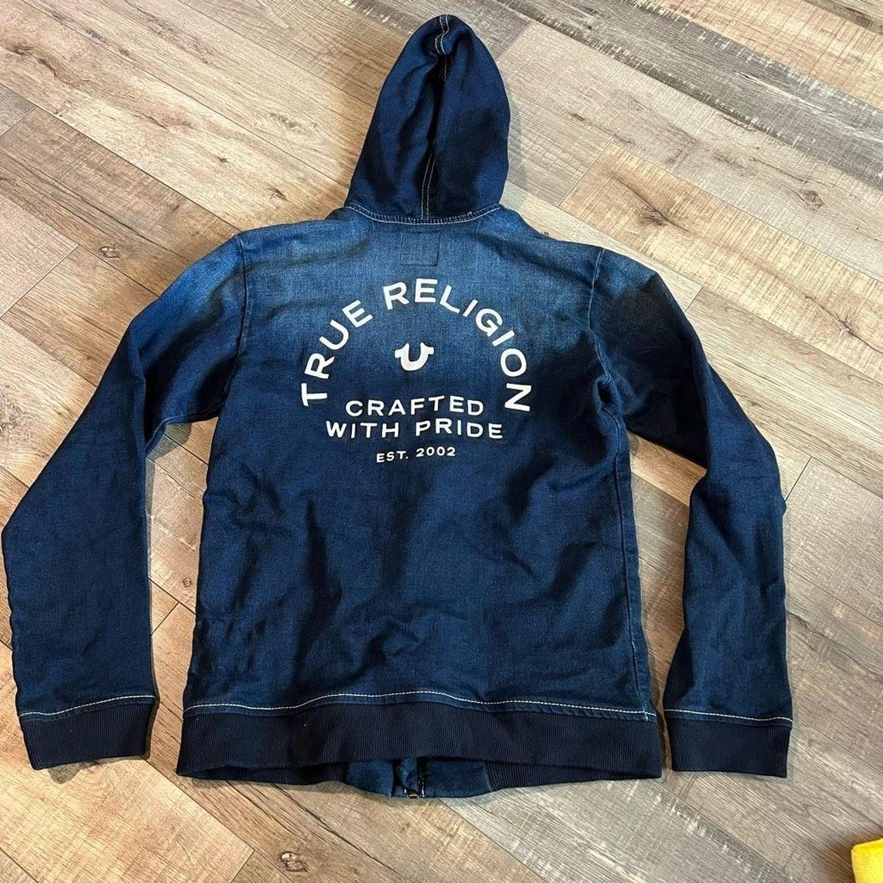"True Religion" Hooded Sweatshirt boys size L Very... - Depop