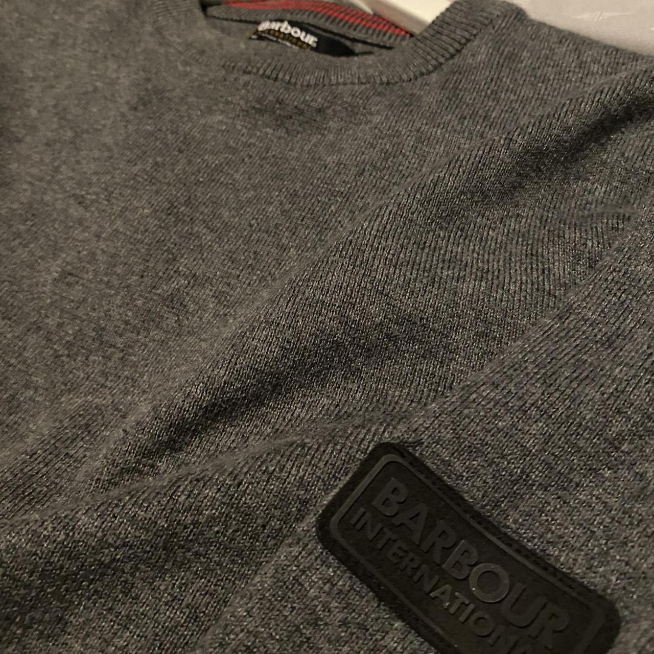 Barbour jumper with rubber (Barbour) on left arm - Depop