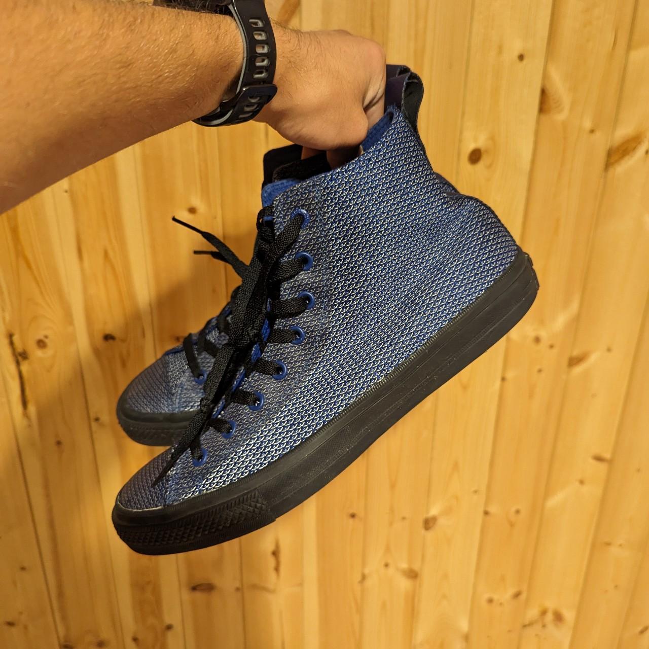 Blue converse high top lunarlon Men's size... - Depop