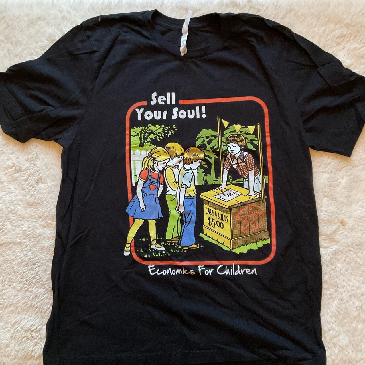 sell your soul graphic tee black from... - Depop