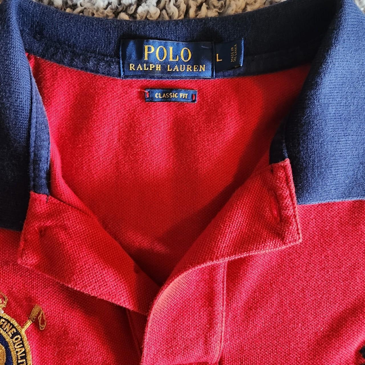 Vintage Ralph Lauren Polo Single Stitch Collar and... - Depop