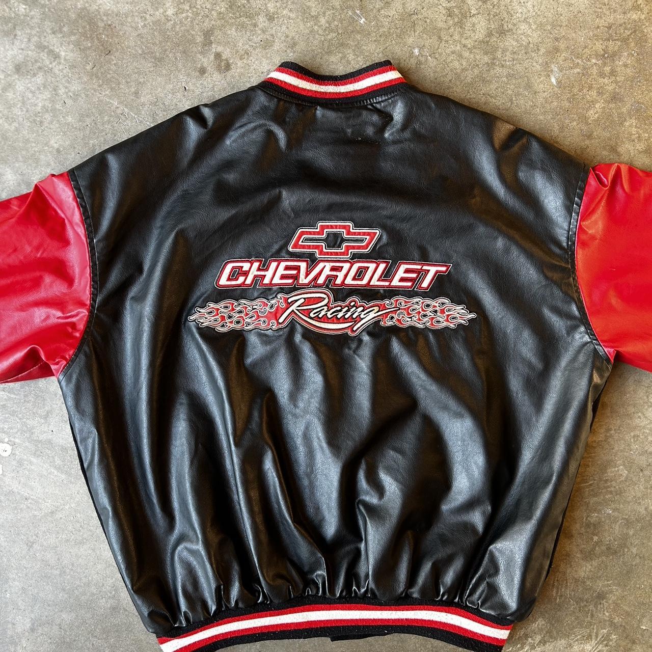 Vintage Chevrolet Racing Varsity Bomber Jacket Size... - Depop