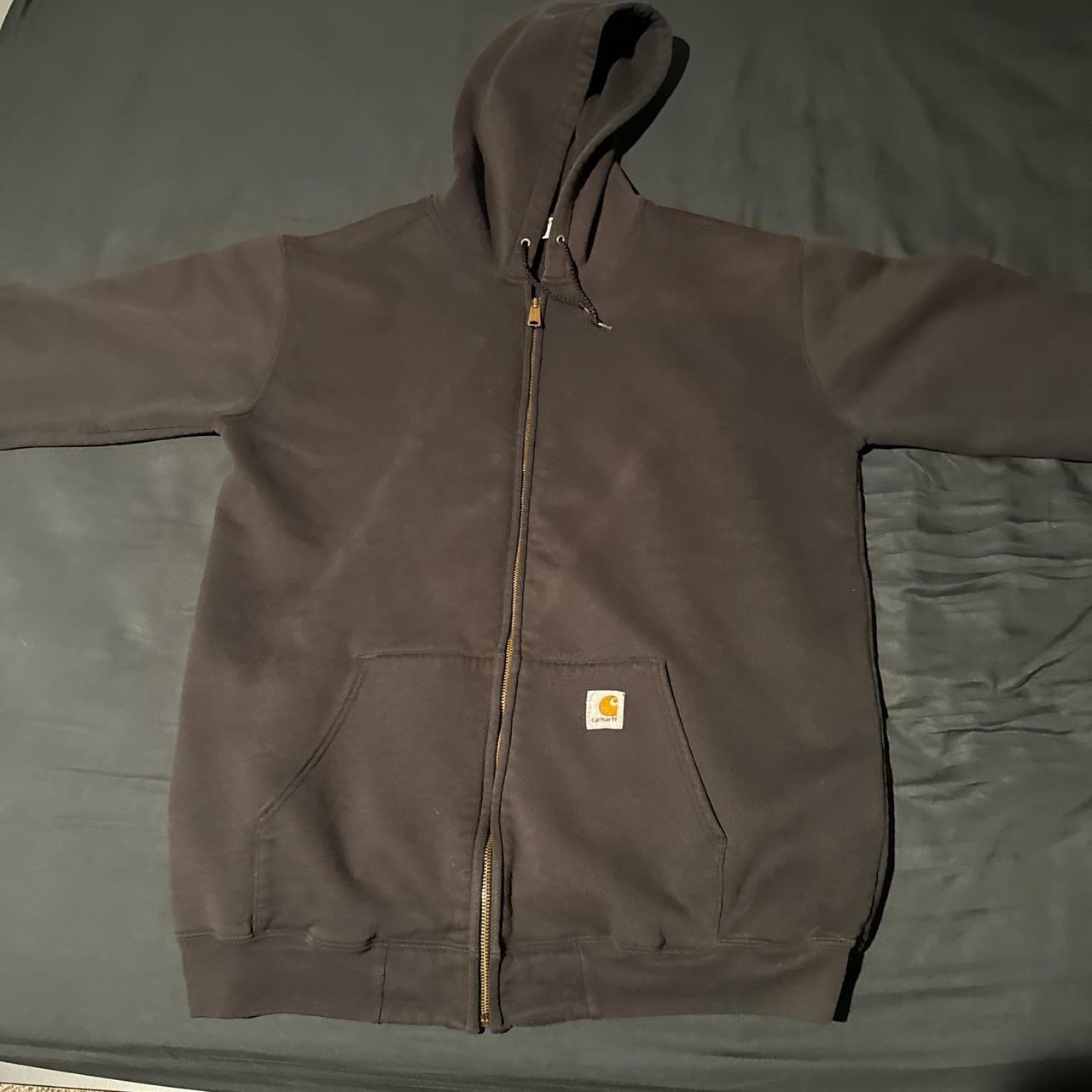 vintage brown carhartt zip up XL - Depop