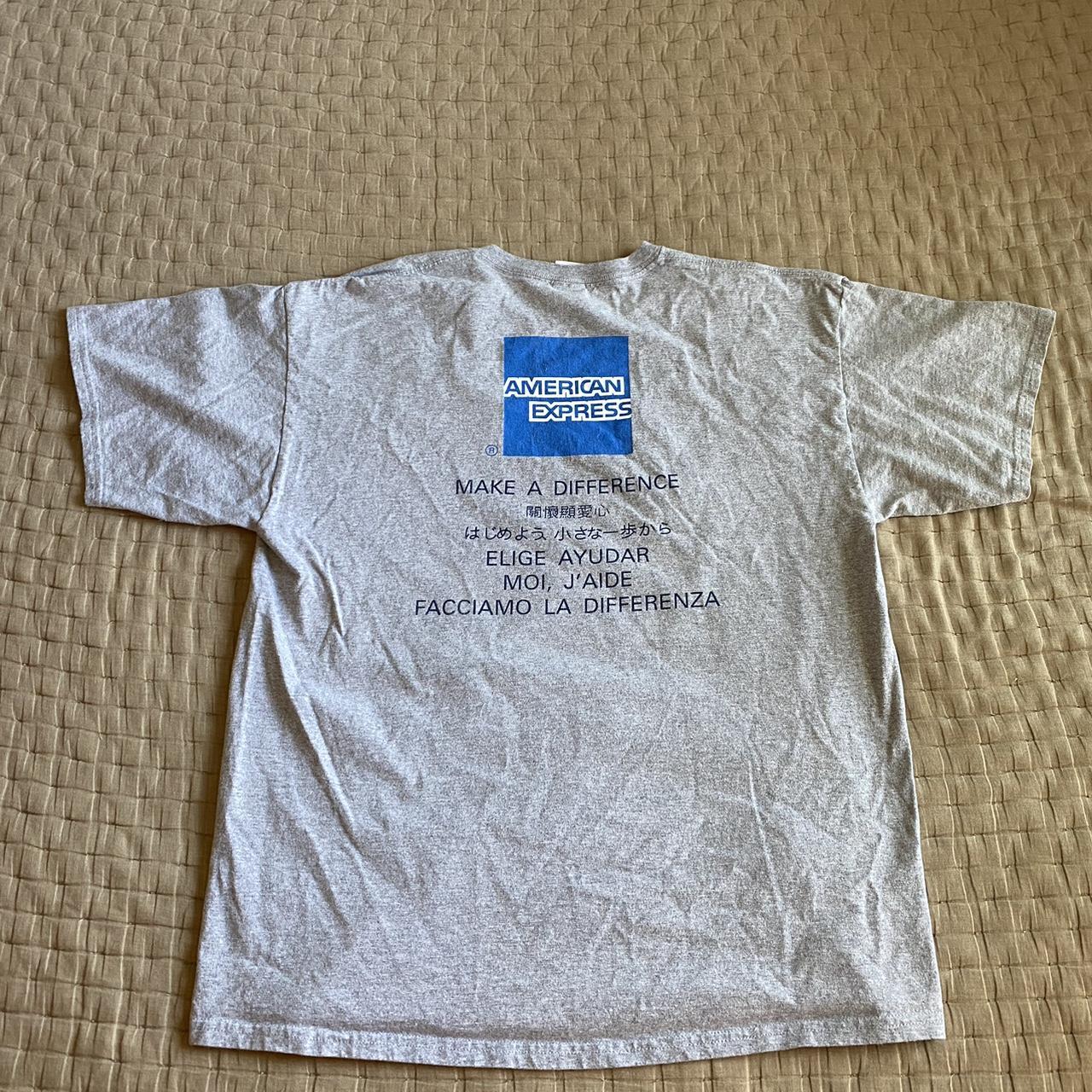 American Express Make a difference t shirt Size : XL - Depop