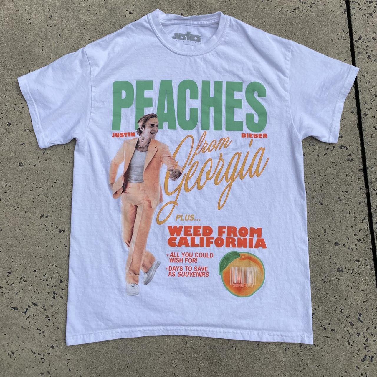 Justin Bieber Peaches t shirt Size : M Excellent... - Depop