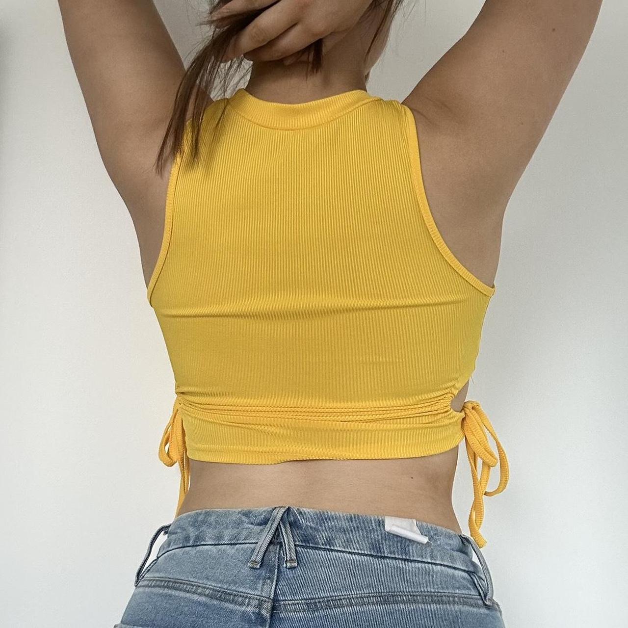 Yellow crop top ☀️ ABOUT THIS ITEM: Yellow boutique... - Depop
