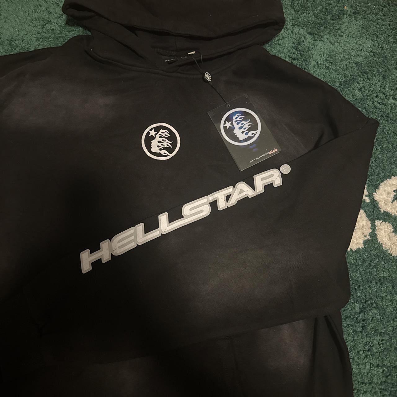 Hellstar Washed Black Graphic Hoodie - NWT -... | Depop