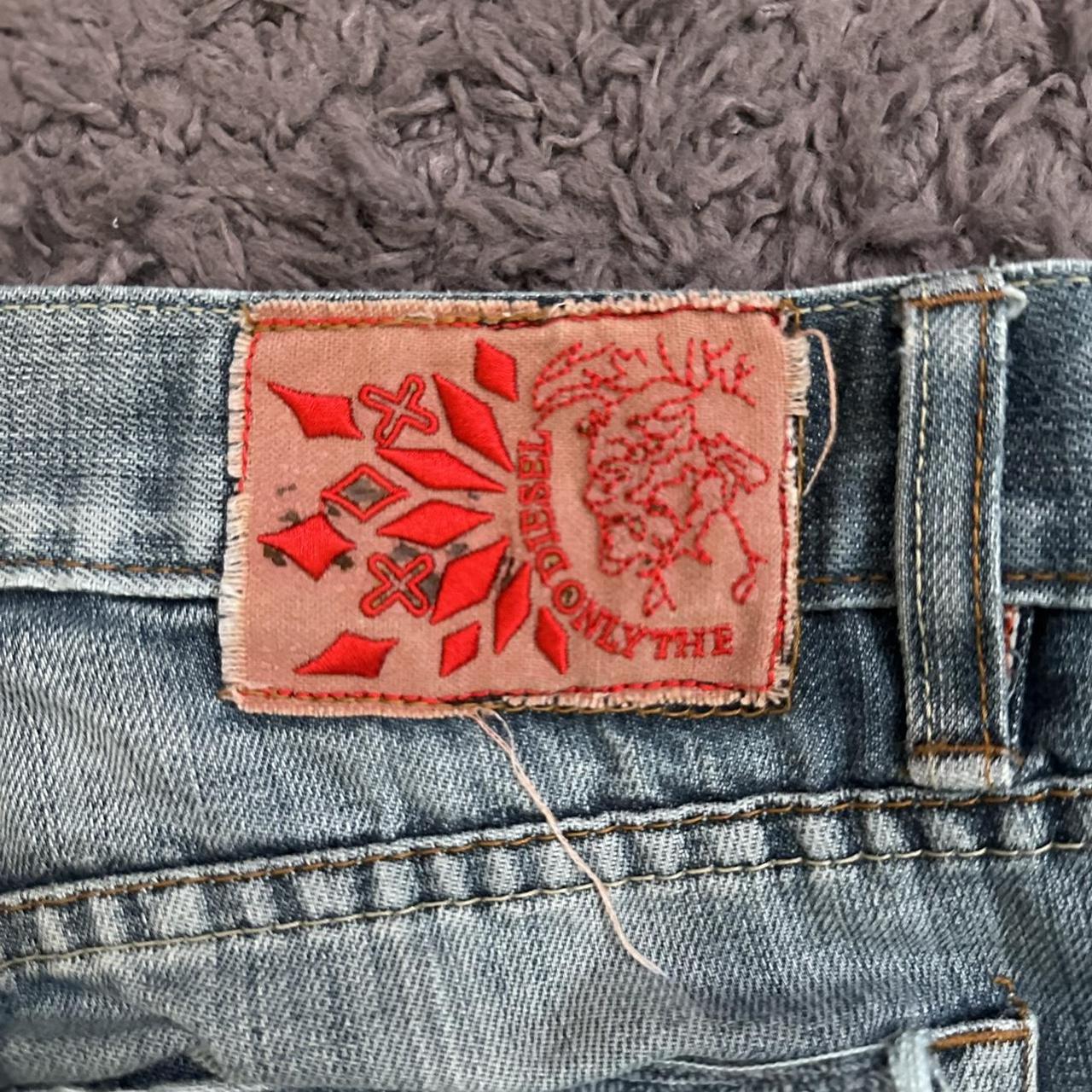 Custom Vintage Flared Diesel Industry Jeans Size 36... - Depop