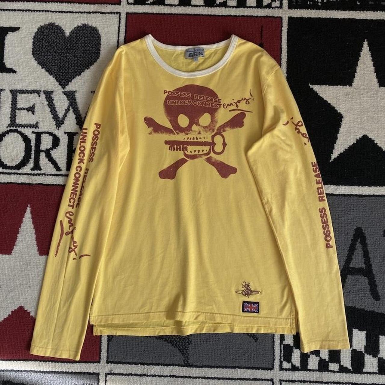 Vivienne Westwood long sleeve skull shirt size L... - Depop