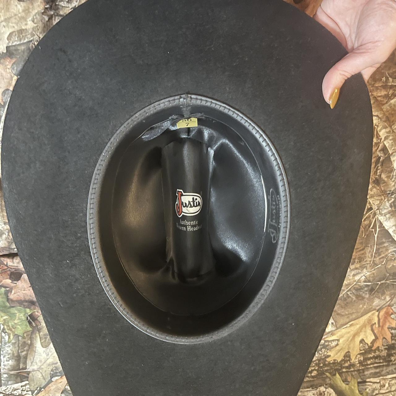 JUSTIN MEN'S RODEO 3X WOOL FELT COWBOY HAT Black 3X... - Depop