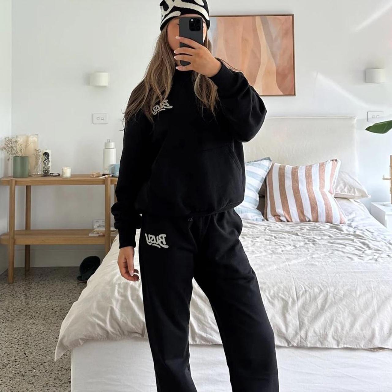 sorry i’m busy balck jumper size small runs big... - Depop sorry i’m busy balck jumper size small runs big... - Depop