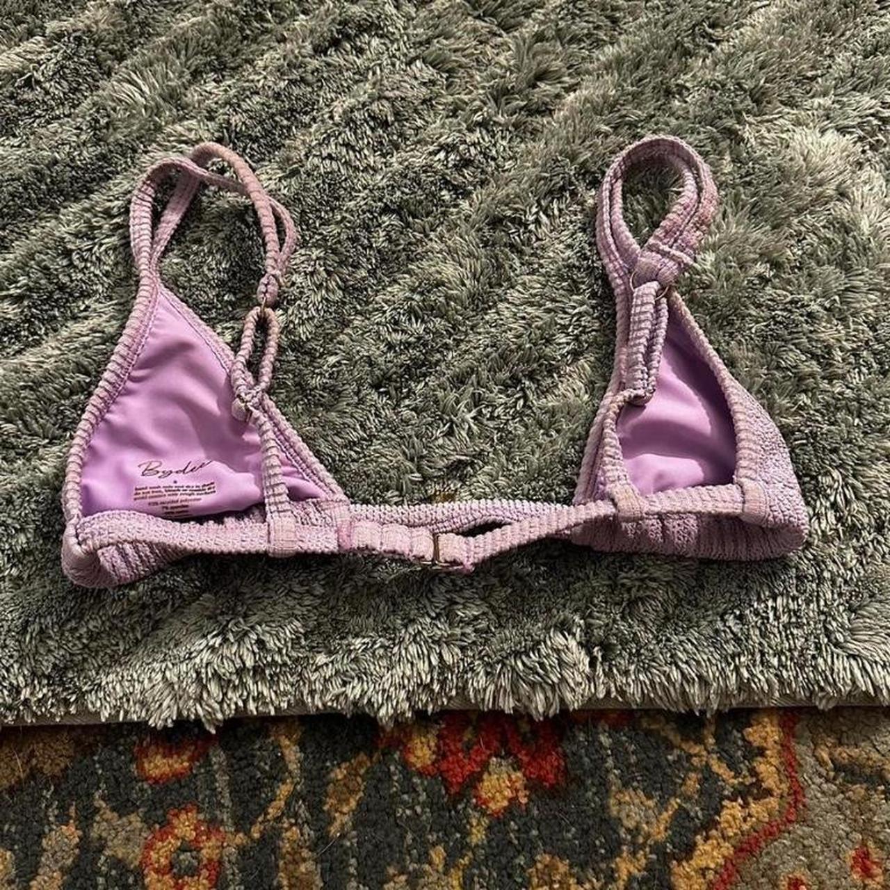 BYDEE Swim Lavender / purple bikini triangle top... - Depop