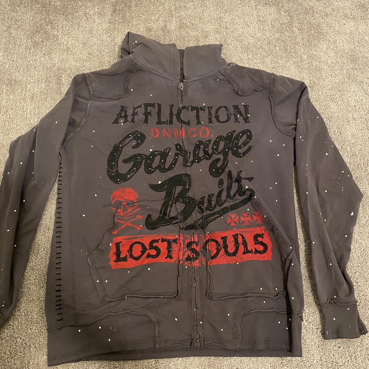 affliction zip up tapout affliction mma elite... - Depop
