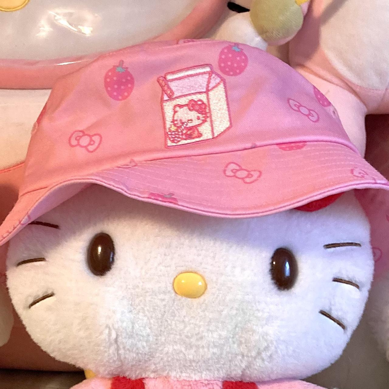 hello kitty and strawberry pink bucket hat!!... - Depop