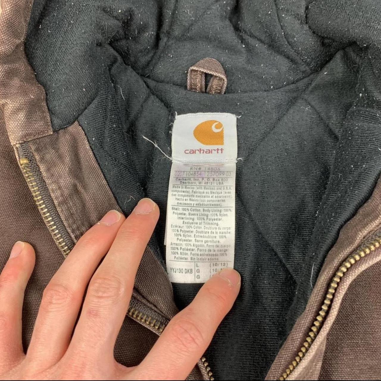 Carhartt Brown Hooded Active Jacket 100% authentic... - Depop