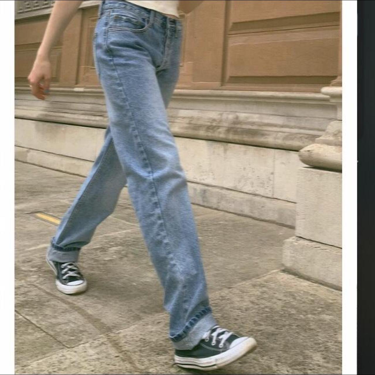 brandy Melville Addison jeans. Mid rise light wash... - Depop