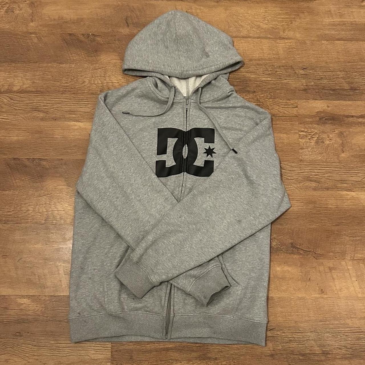 Brand new grey DC shoes zip up hoodie with tags... - Depop