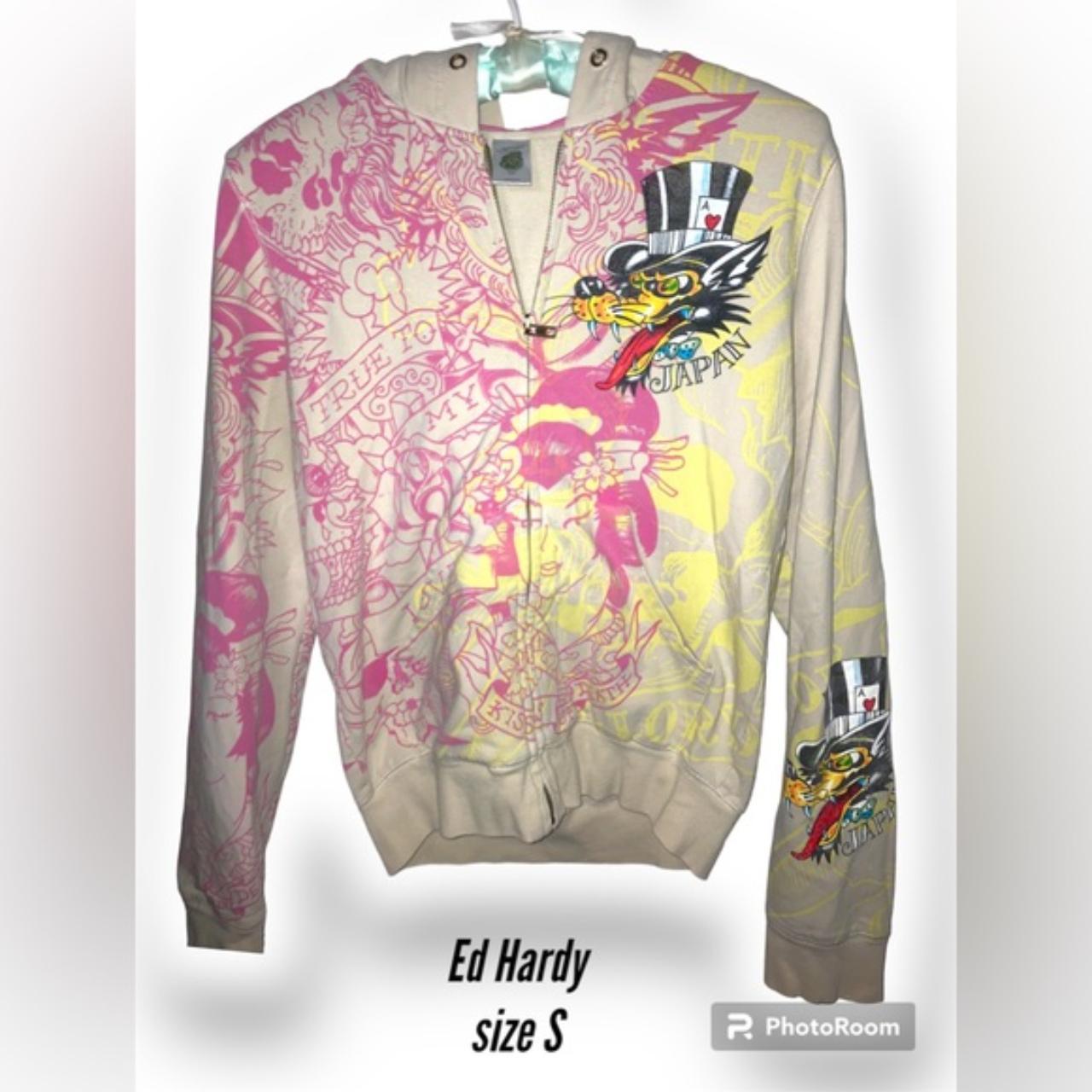 y2k Ed Hardy by Christian Audigier long sleeve... - Depop
