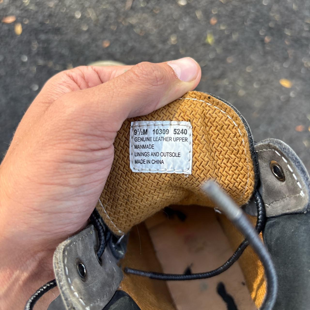 Grey Timberland Timbs Boots Size 9.5 M Fit small,... - Depop