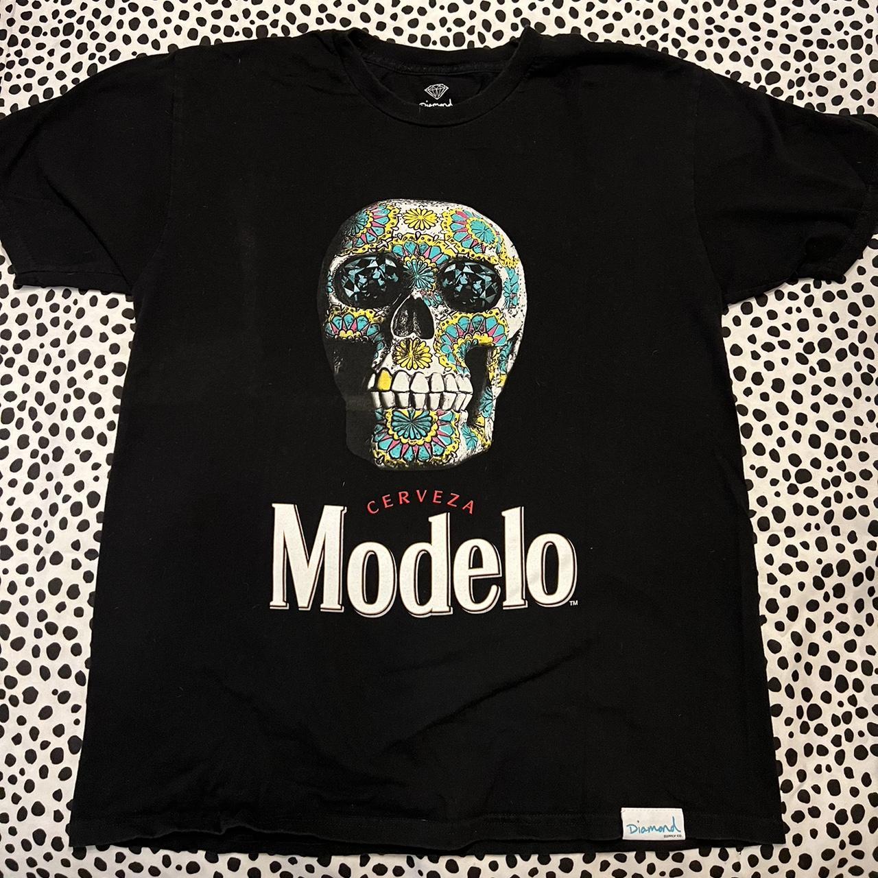 Modelo x diamond supply co shirt Size L Used still... - Depop