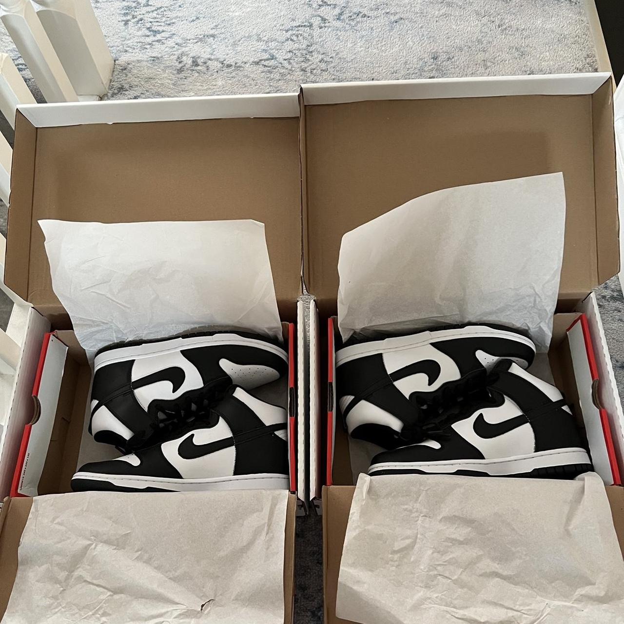 Nike Dunk High Pandas fresh in the box never worn or... - Depop