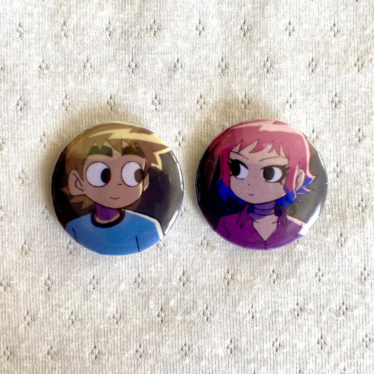 scott pilgrim matching pins! 🎸 nickel shown for scale - Depop