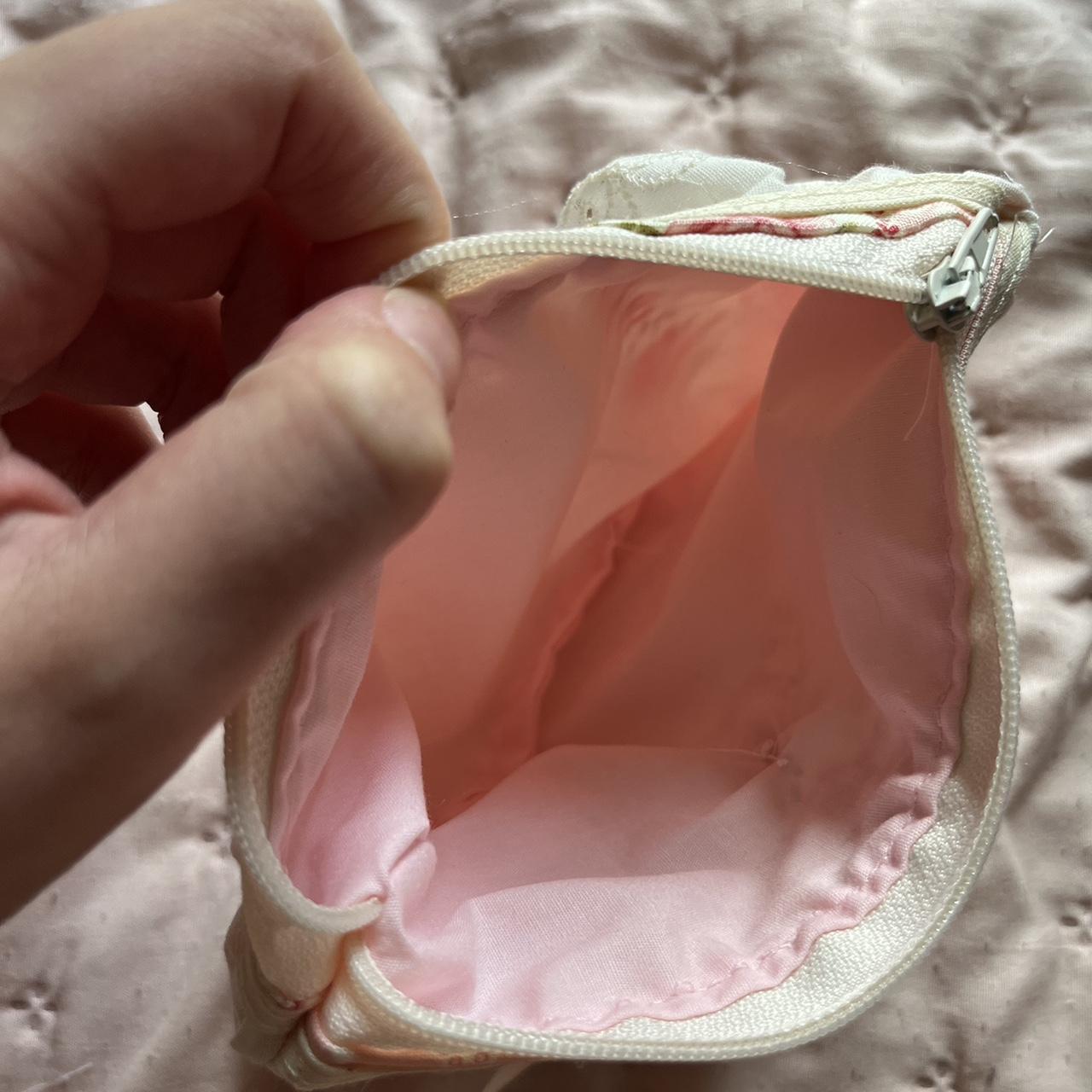 Super cute and dainty floral pink makeup pouch 🚨No... - Depop