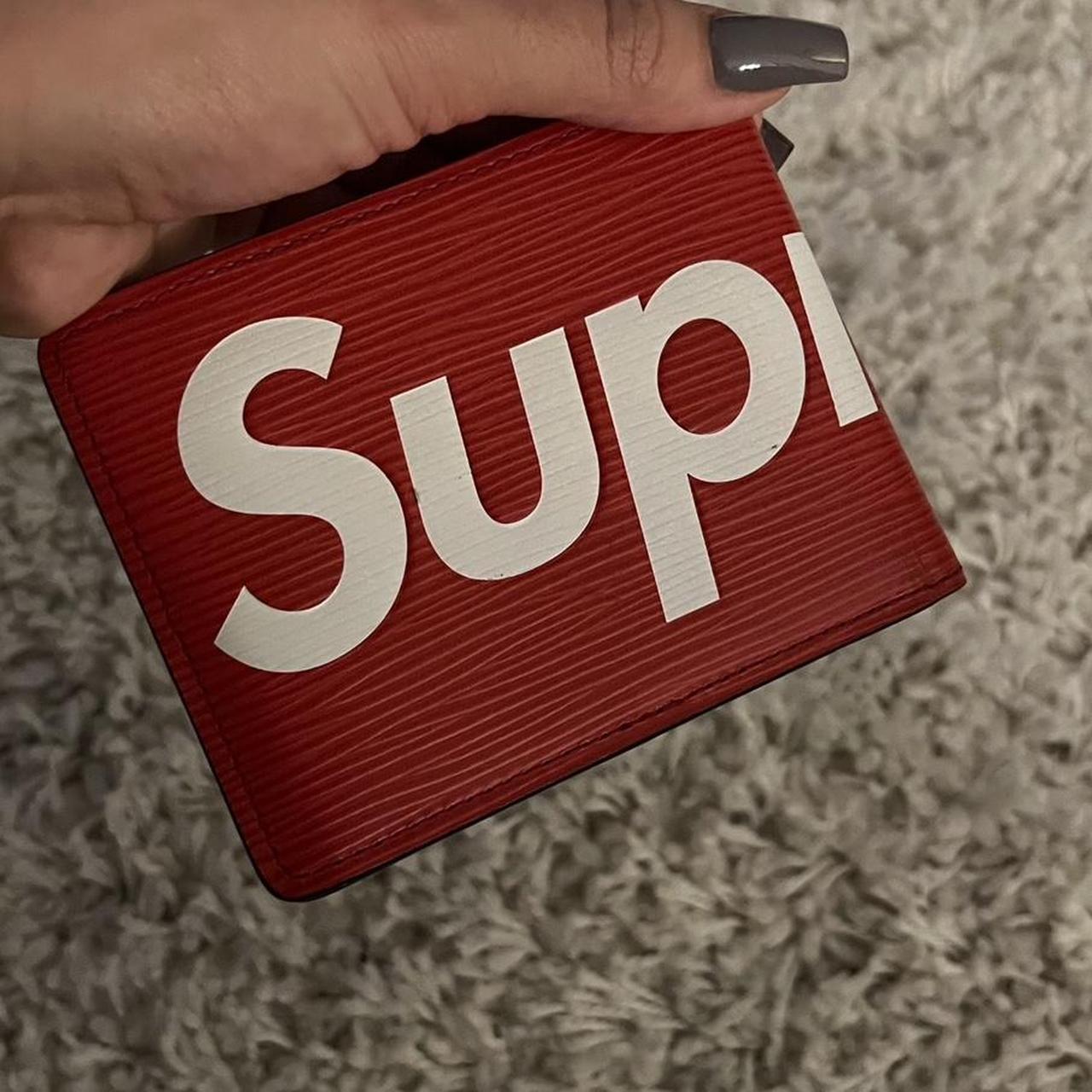 SUPREME WALLET X LOUIS VUITTON LIGHTLY USED COMES... - Depop