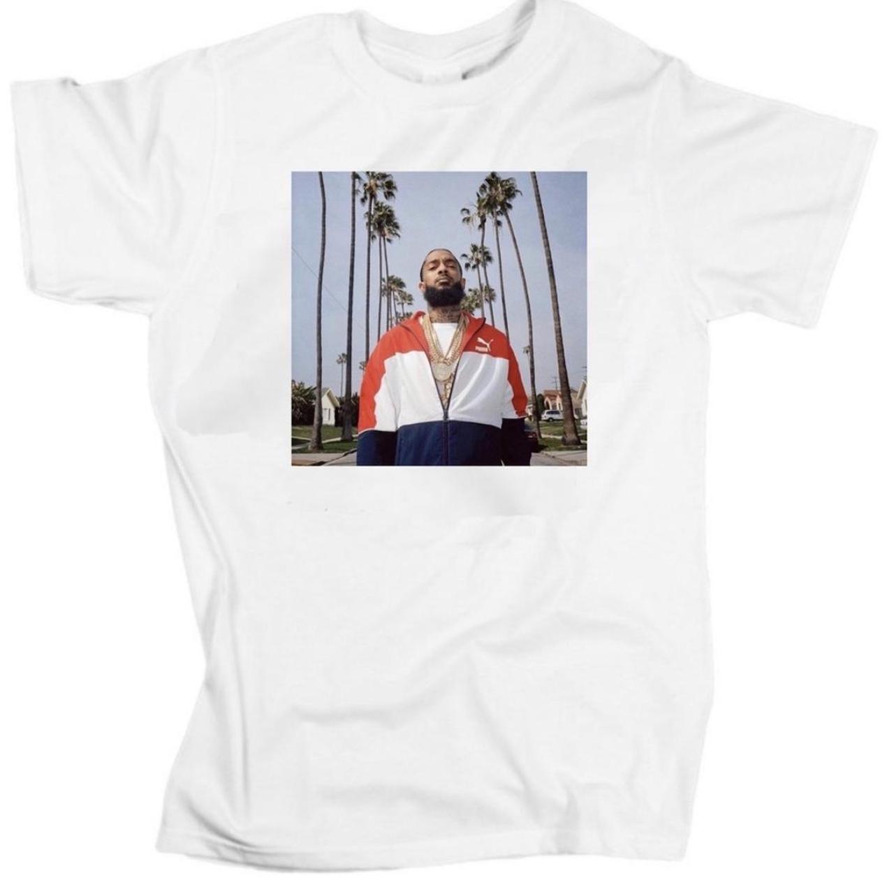 Nipsey Hussel palm trees t-shirt... - Depop