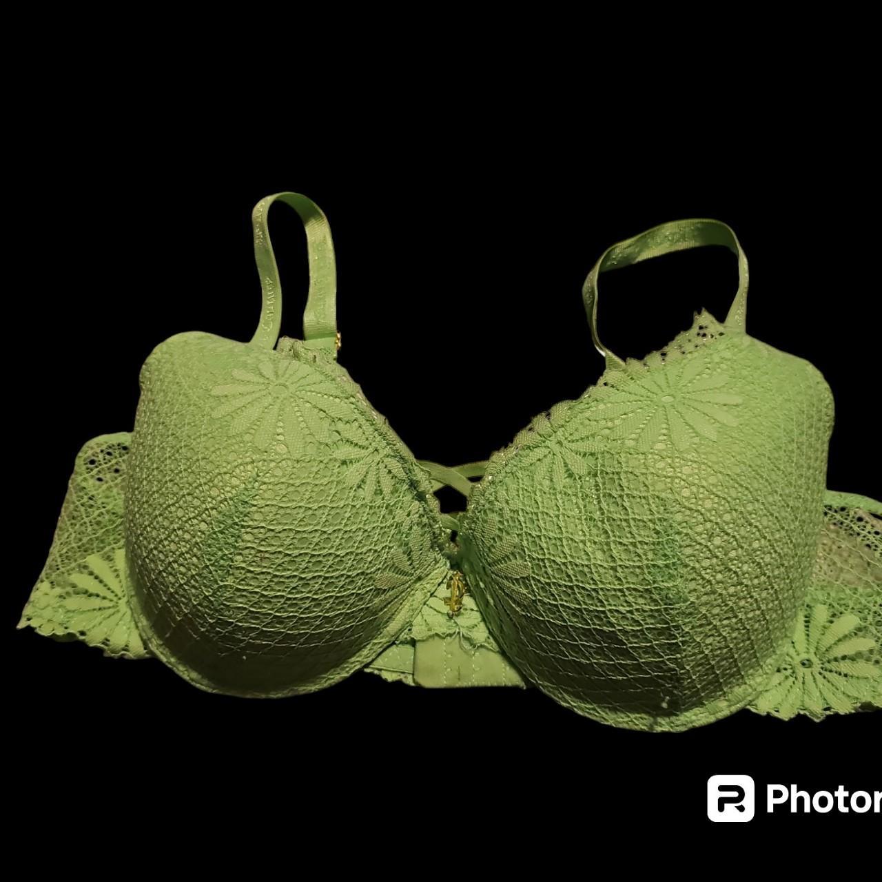 Lime green push up bra store