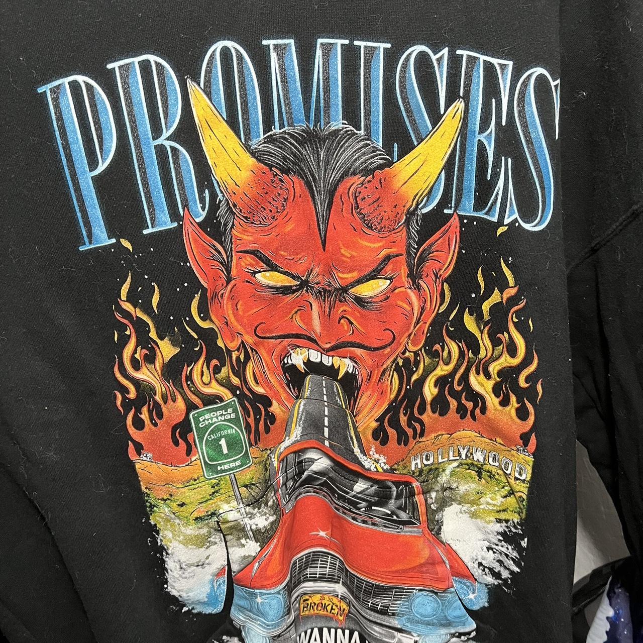 broken promises hoodie 🖤 $75 OBO ♥️ too big for me... - Depop