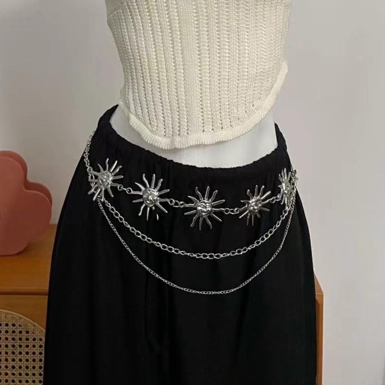 Sun Belt Chain Multilayer Chain Belt Waist Chains... - Depop