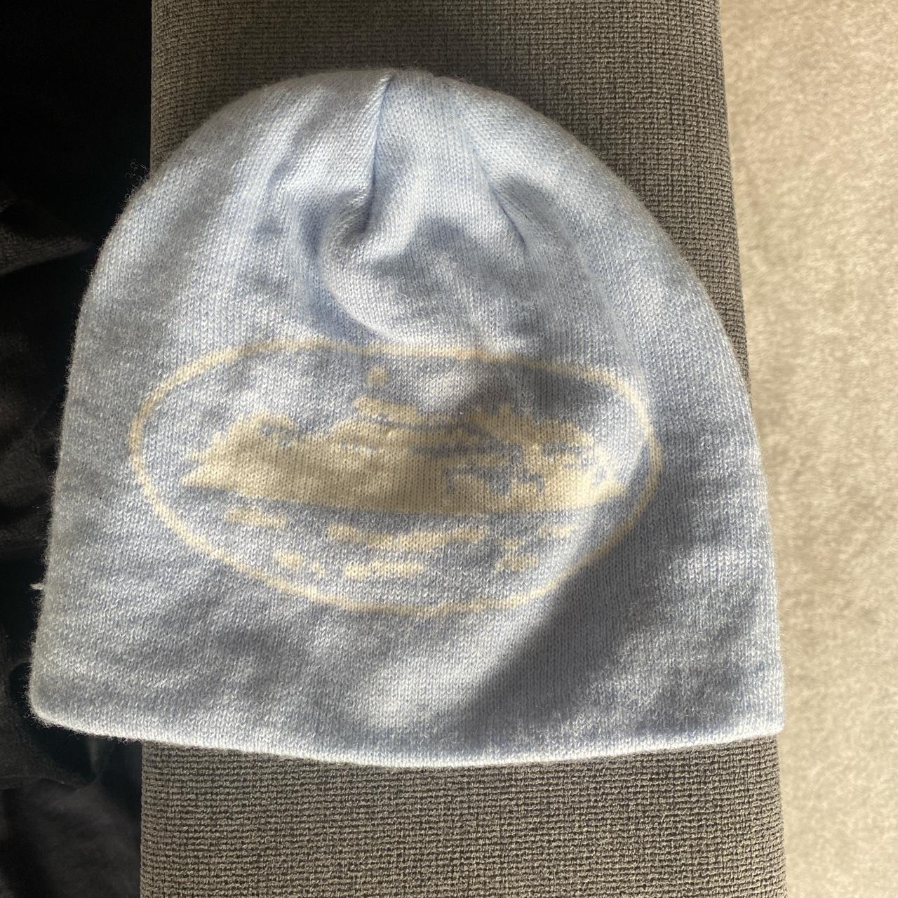 Baby blue cortiez beanie won off drop - Depop