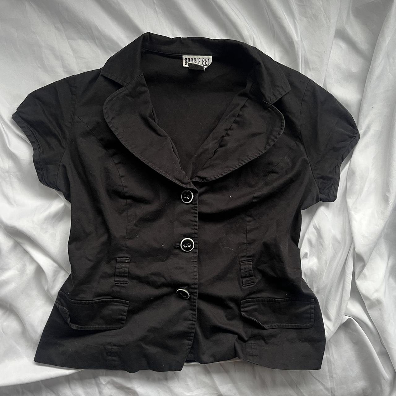 Bobbie bee cotton button up blouse blazer . This... | Depop