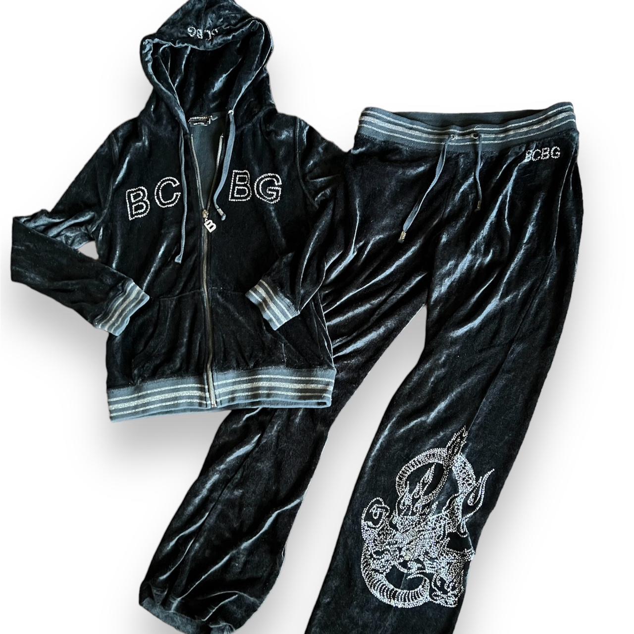 BCBG Tracksuit 🤍 -rhinestones on front and back... - Depop