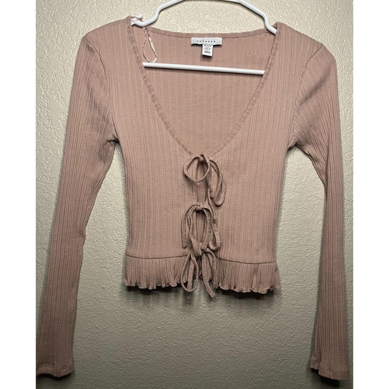 Topshop Women's Pink Cardigan | Depop
