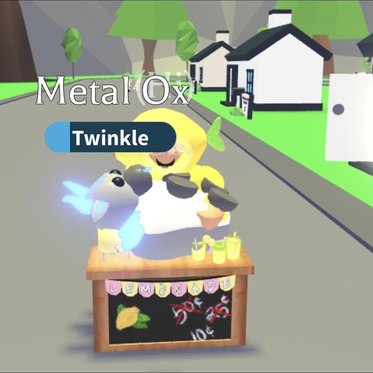 Adopt me NEON RIDE METAL OXE from the old lunar... - Depop