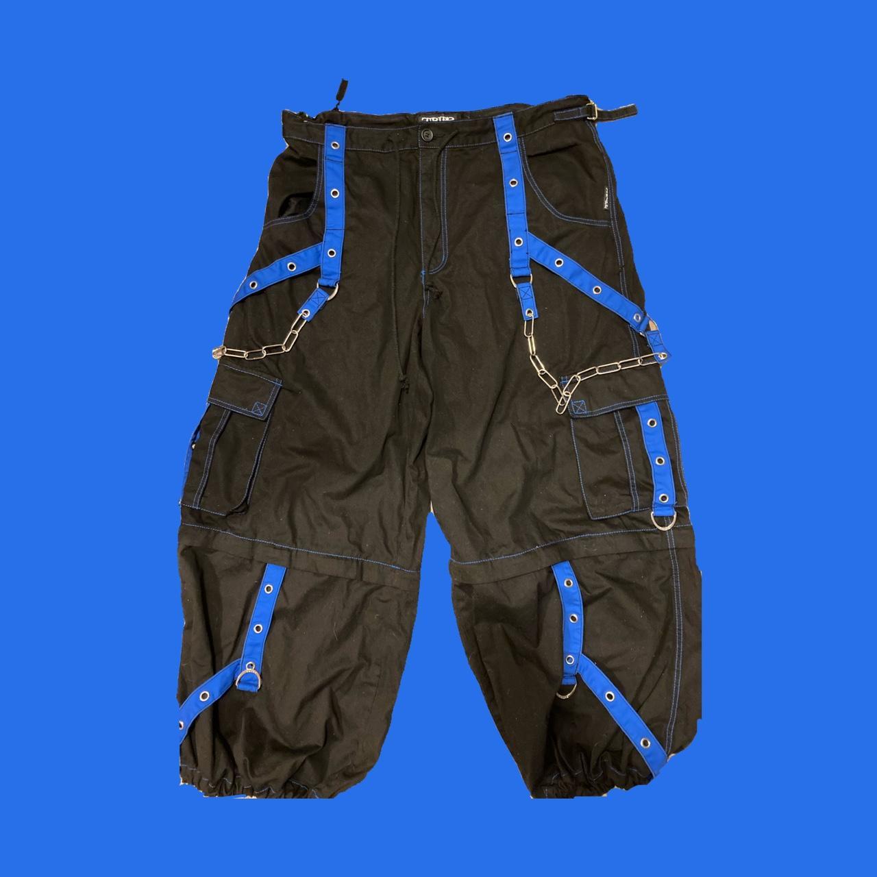Tripp NYC Men's Blue and Black Trousers | Depop