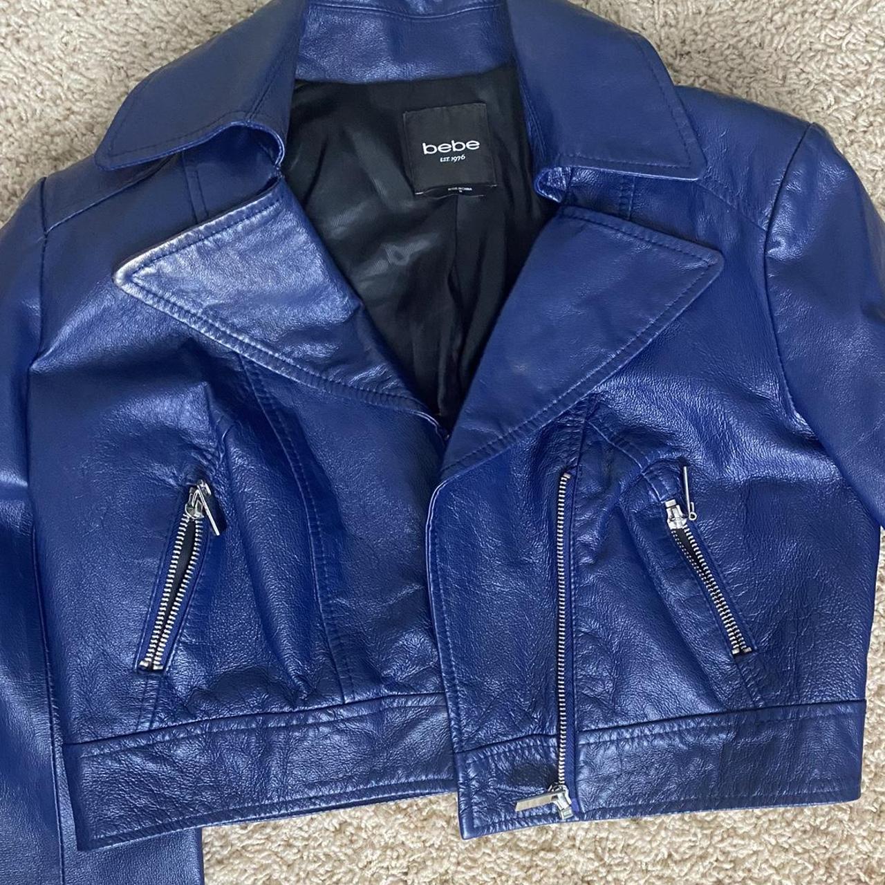 Bebe Women's Blue Jacket | Depop