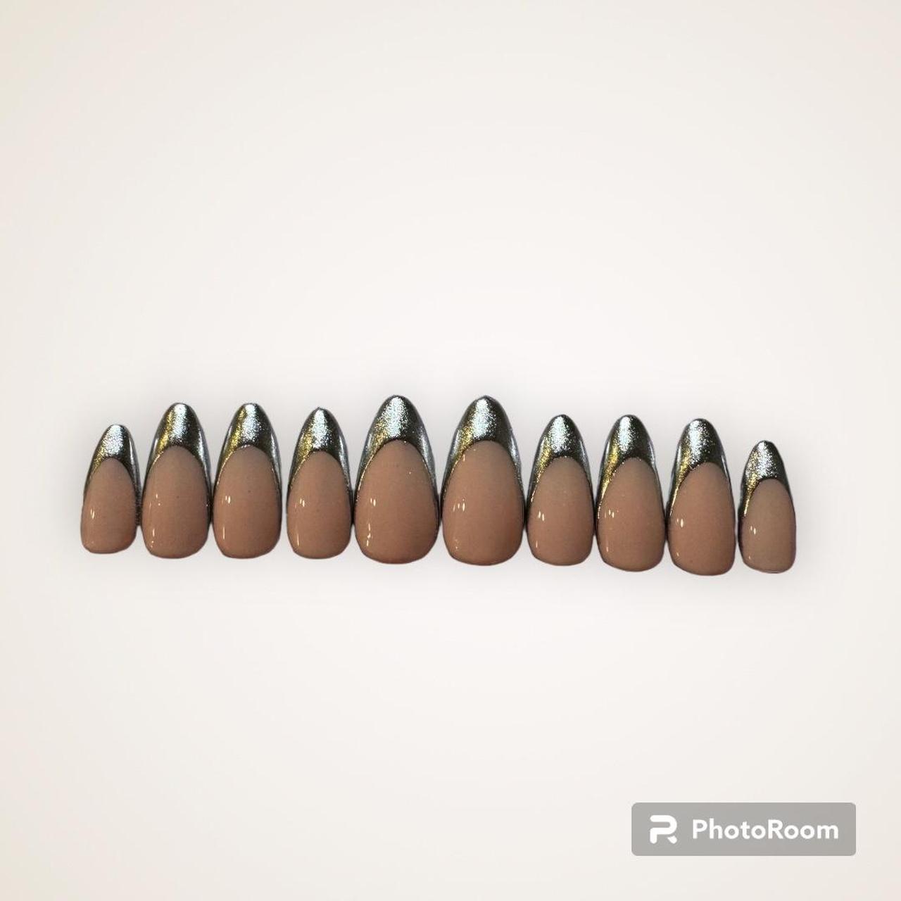 French Chrome set includes: •set of 10 nails... - Depop