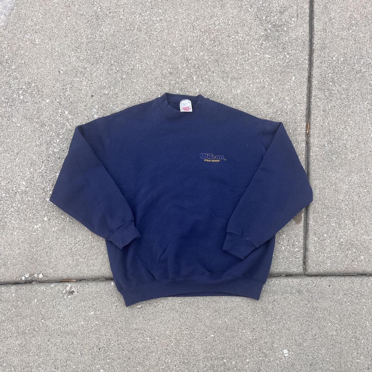Wilson Men's Navy Sweatshirt | Depop