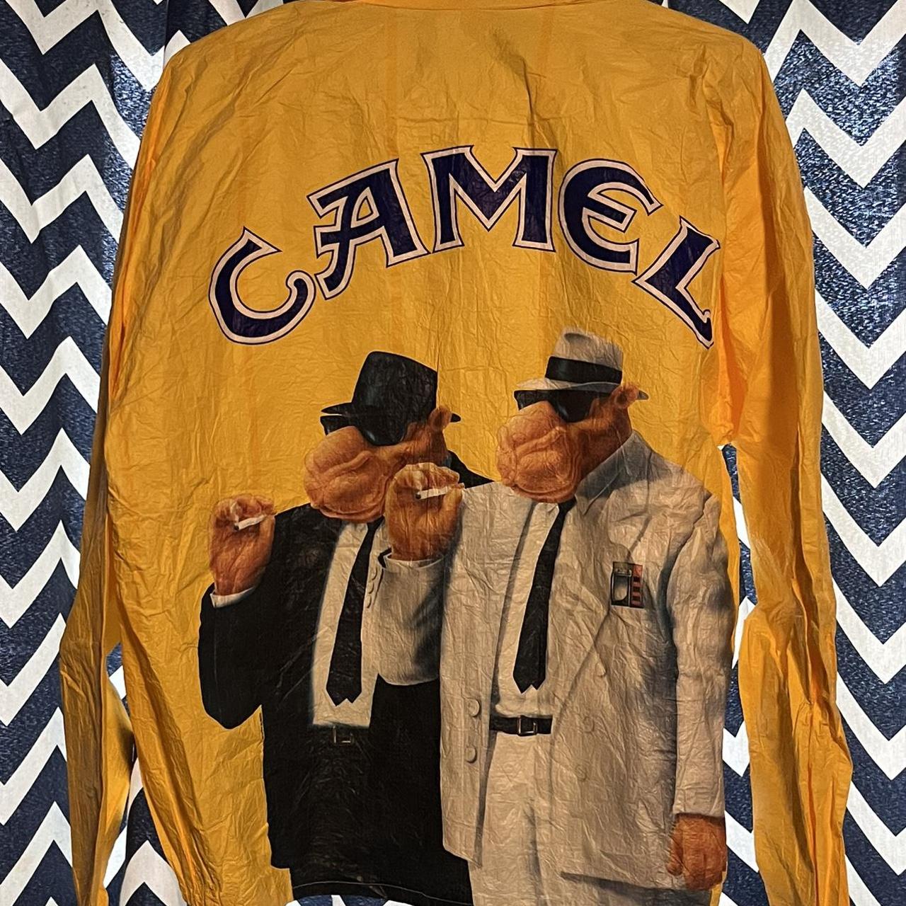 Vintage 1992 Joe Camel smoking lightweight jacket... - Depop